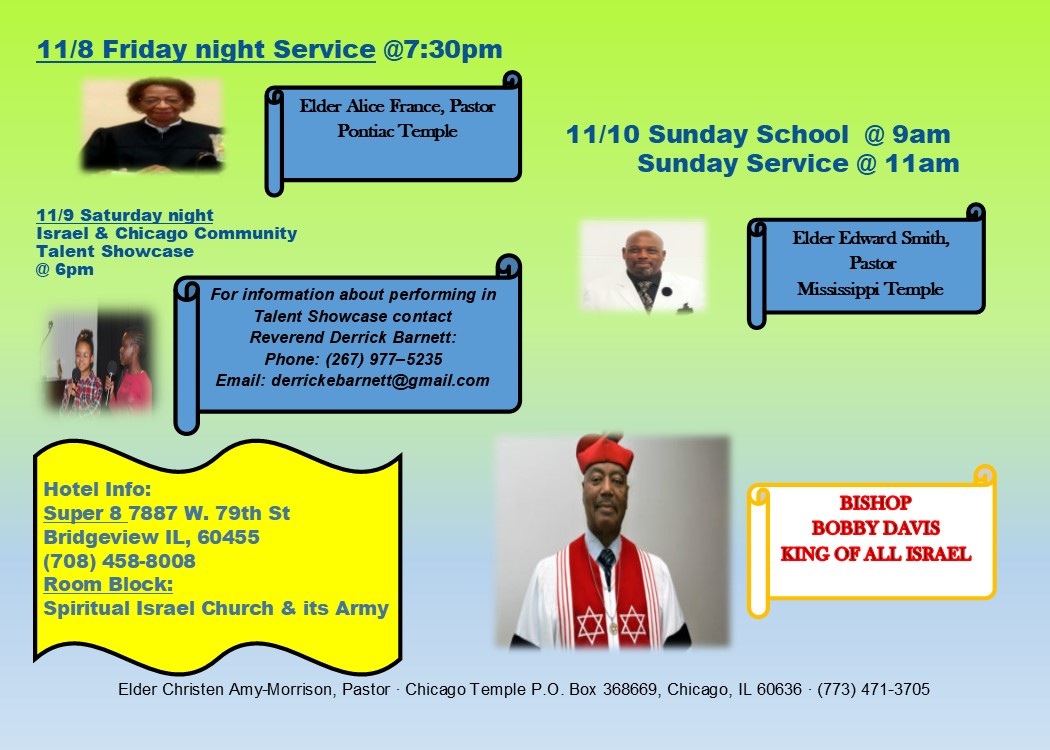 Chicago Temple 17th Annual Homecoming Program / November 9, 2019 / SUPREME